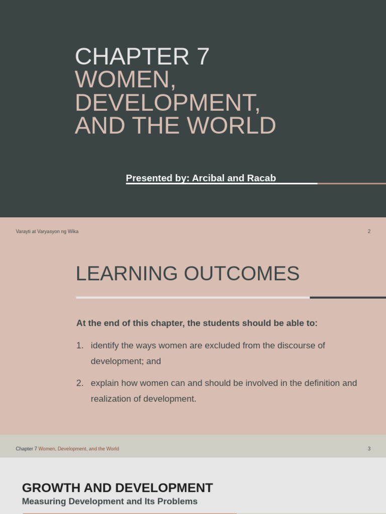 Women, Development, and The World | PDF | Biodiversity | Agriculture