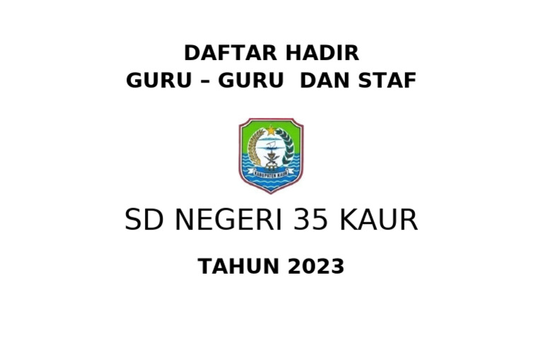 Koper Absensi Guru SDN 35 THN 2022 | PDF