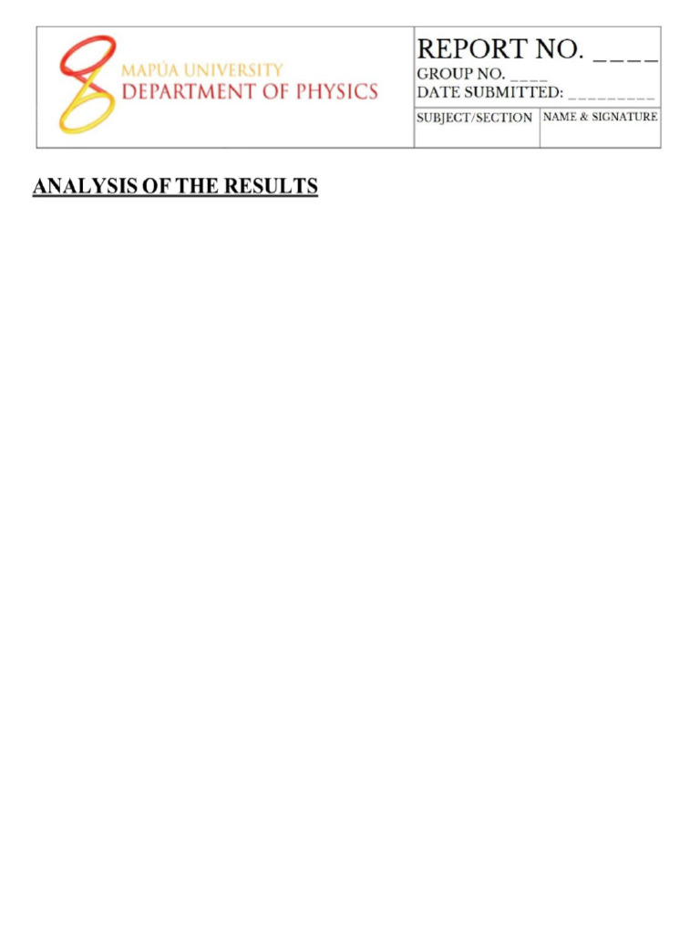 Physics Lab Report Format PDF | PDF