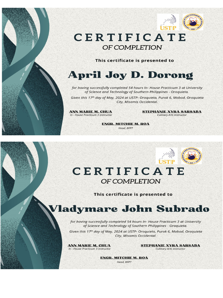 Cetificate Last | PDF