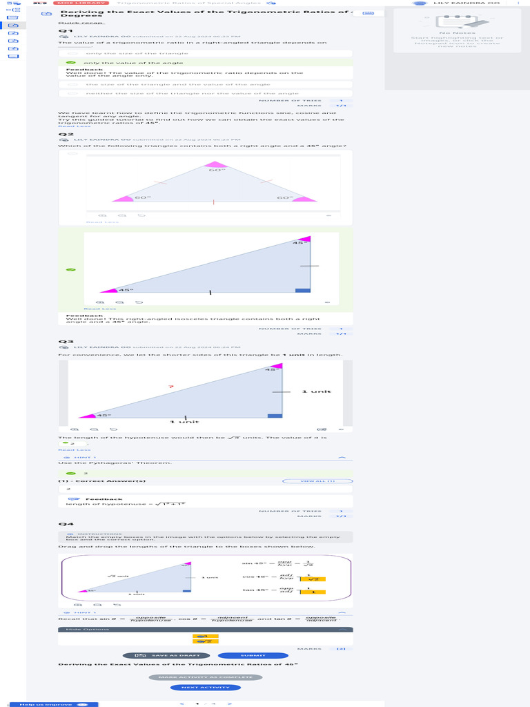 Trigonometric Ratios of Special Angles | PDF | Trigonometric Functions ...