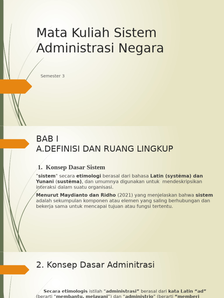 Konsep Sistem Administrasi Negara | PDF