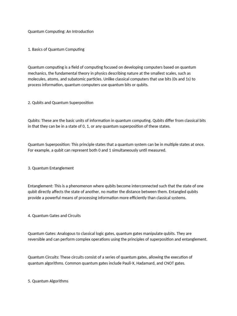 1 | PDF | Quantum Computing | Applied Mathematics