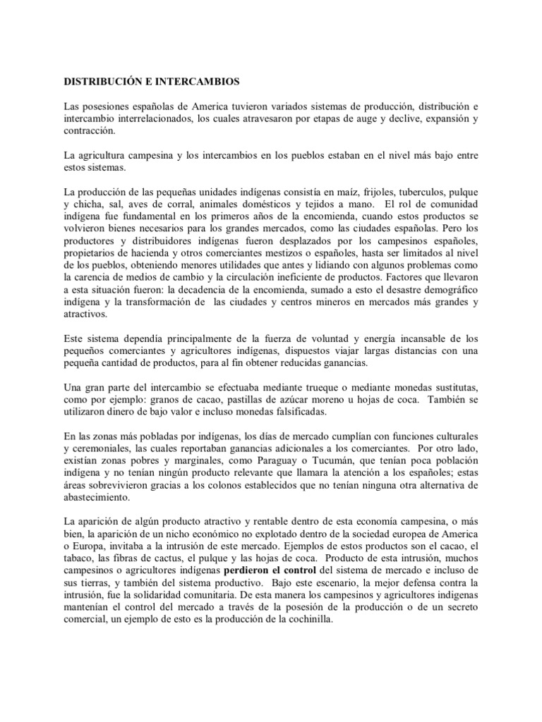 Distribución e Intercambio: Definición | PDF | Monedas | Comercio