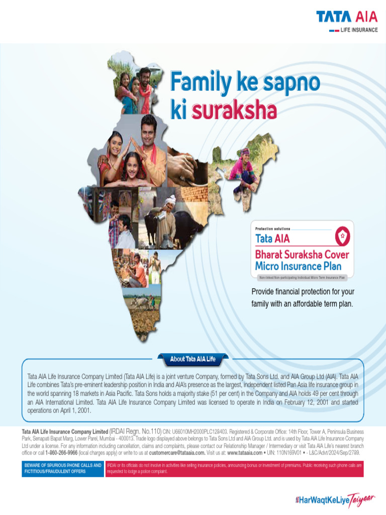 Bharat Suraksha Cover BSC Download Brochure | PDF | Insurance | Life Insurance