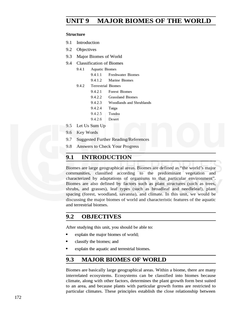 Major Biomes of The World | PDF | Rainforest | Forests