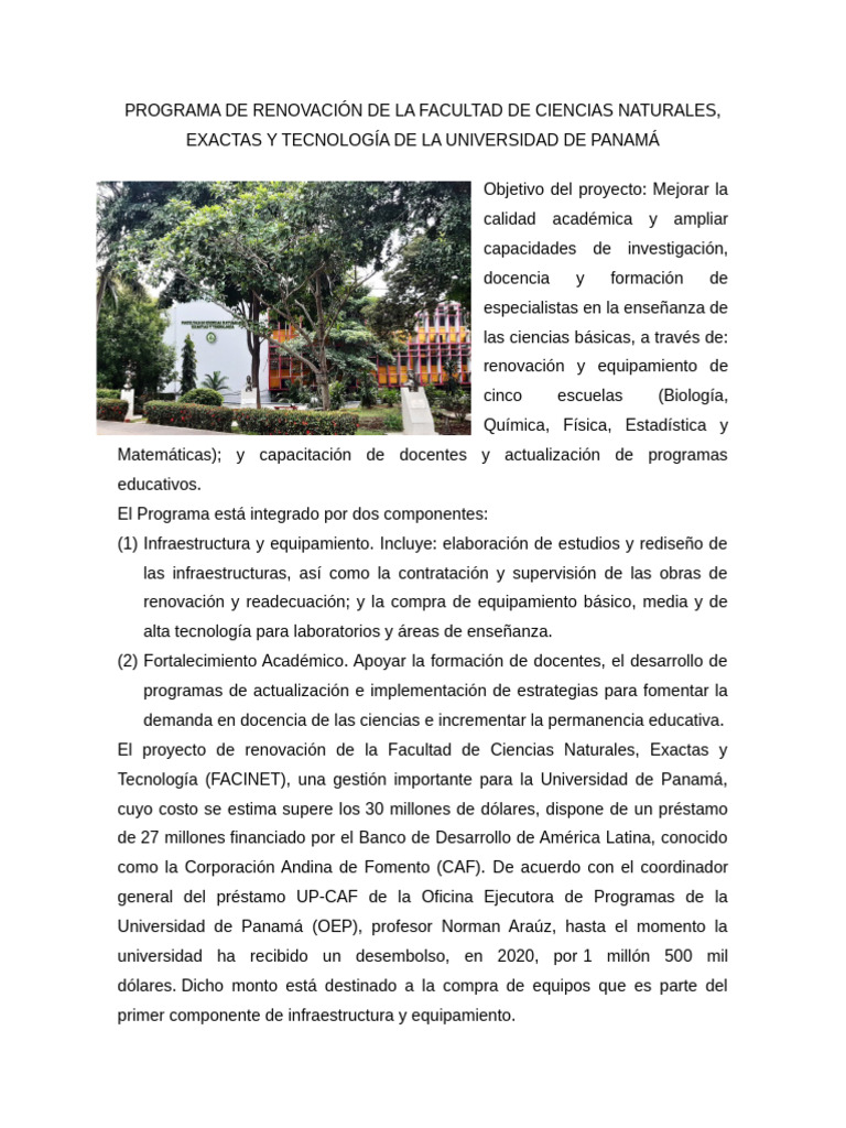 Tarea 1 - 5 Proyectos | PDF | Alcantarillado | Panamá