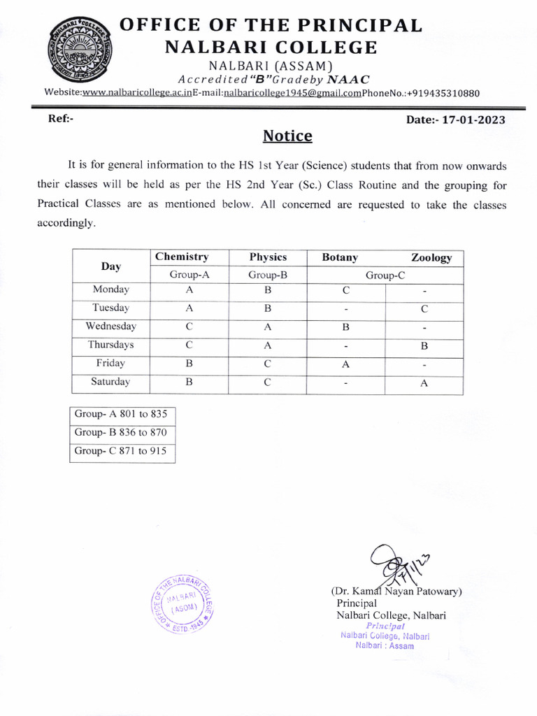 Grouping For Practical Classes | PDF