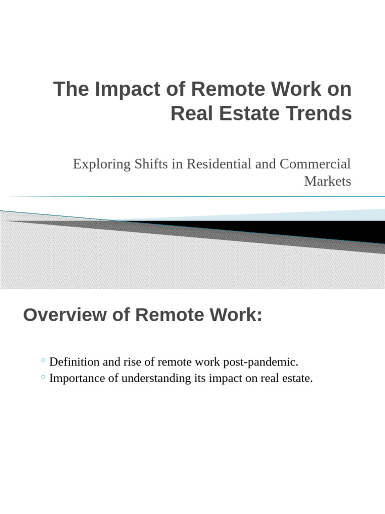The Impact of Remote Work On Real Estate | PDF