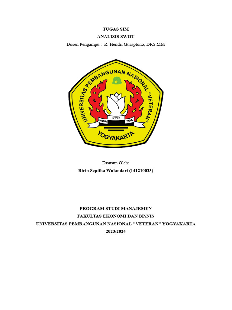 Analisis SWOT SIM | PDF