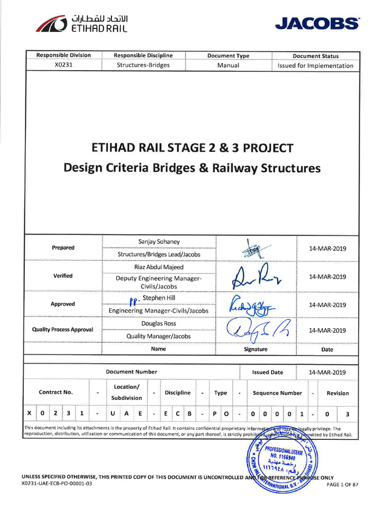X0231-Uae-Ecb-Po-00001-03 1 | PDF | Concrete | Bridge