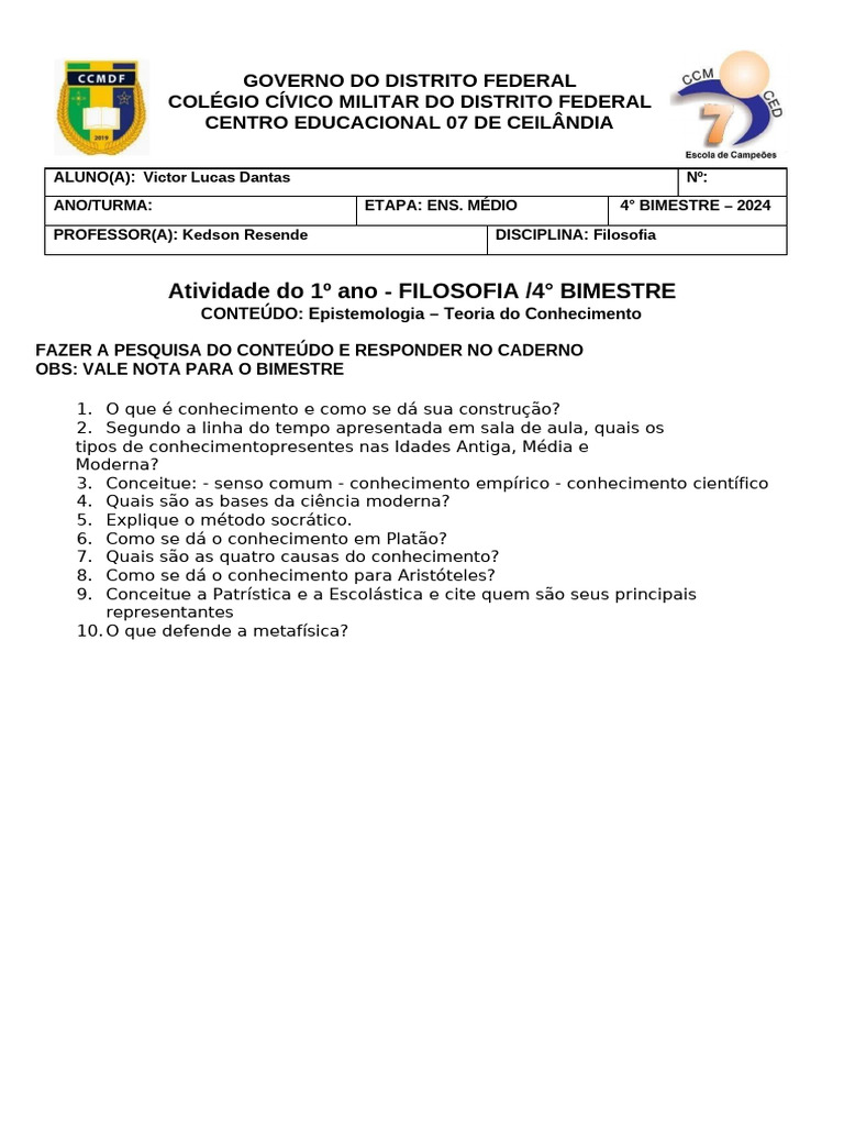 Atividade Kedson Victor Dantas | PDF