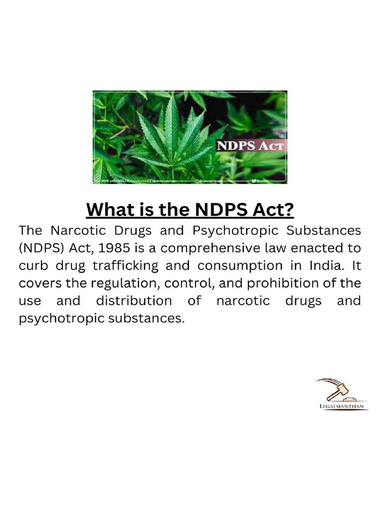 Ndps Act Concepts | PDF