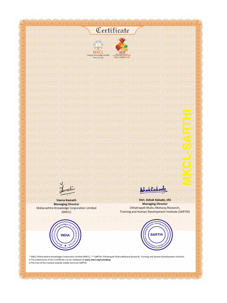 Certificate | PDF