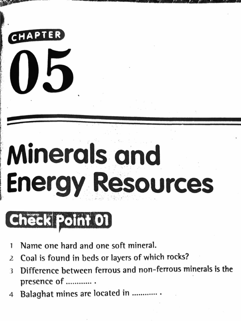 Minerals & Energy Resources | PDF