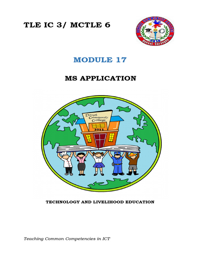 Tle Ic 3 Mctle 6 Module 17 | PDF | Microsoft Excel | Microsoft Office