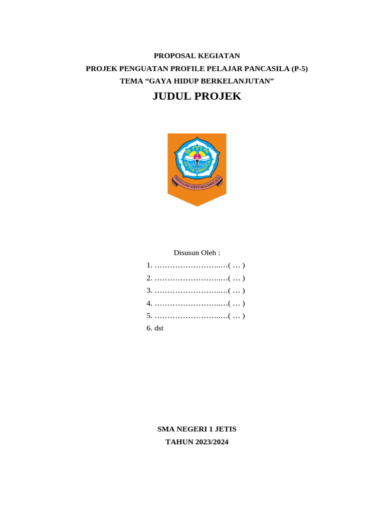 Format Proposal Projek P5 Tema 2 | PDF