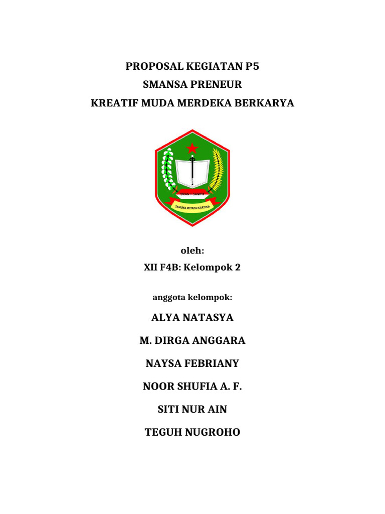 Proposal - Kegiatan - PROYEK P5 | PDF