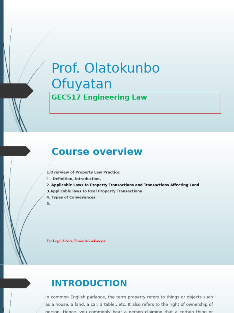 Intellectual Property Law (Notes) | PDF | Mortgage Law | Conveyancing