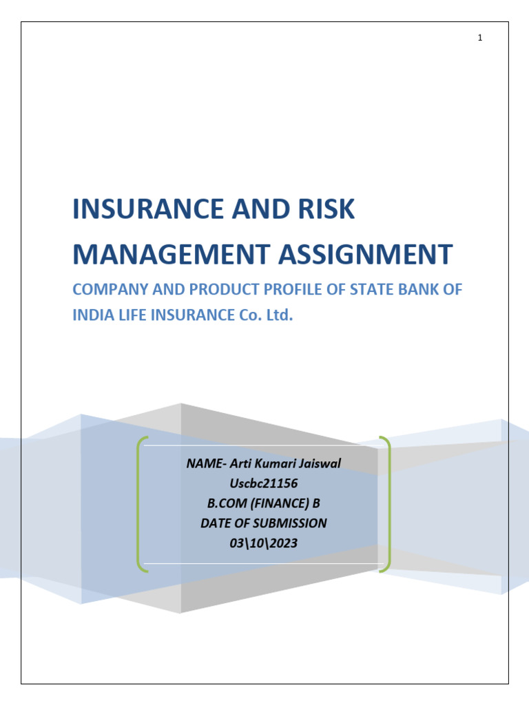 Insurance and Risk Management Assignment | PDF | Insurance | Life Insurance