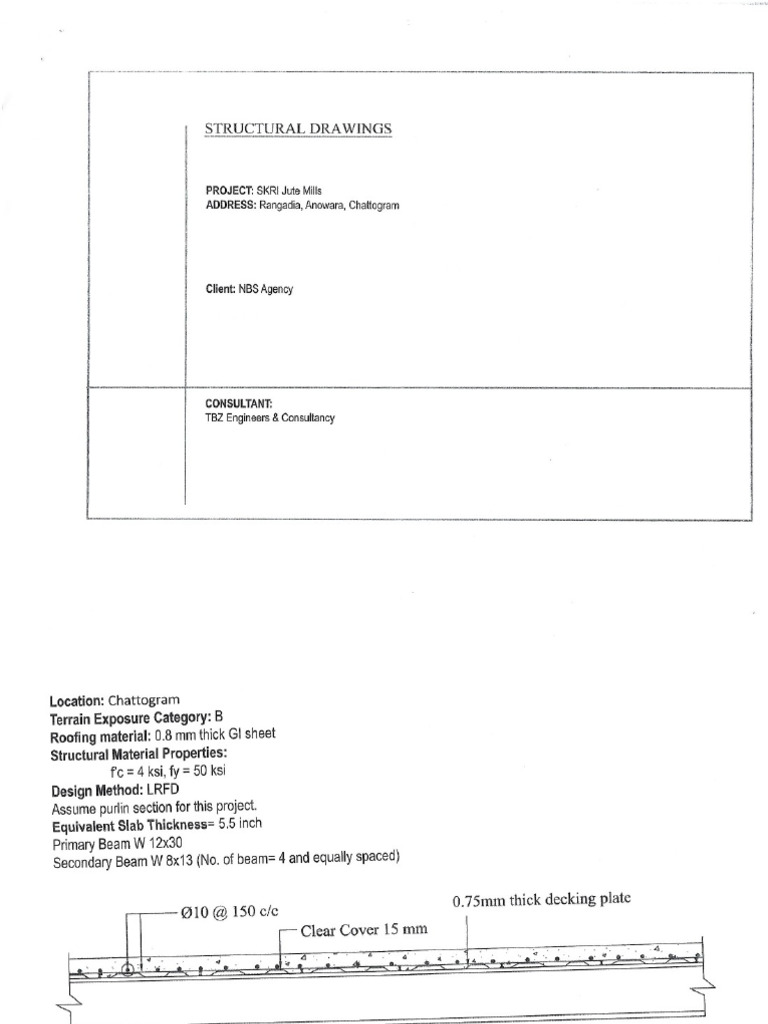Sad Lab Structural Drawing | PDF
