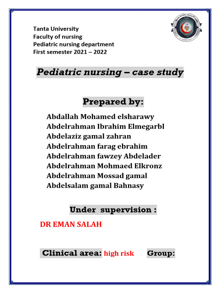 Pediatric Nursing Case Study | PDF | Breastfeeding | Infants
