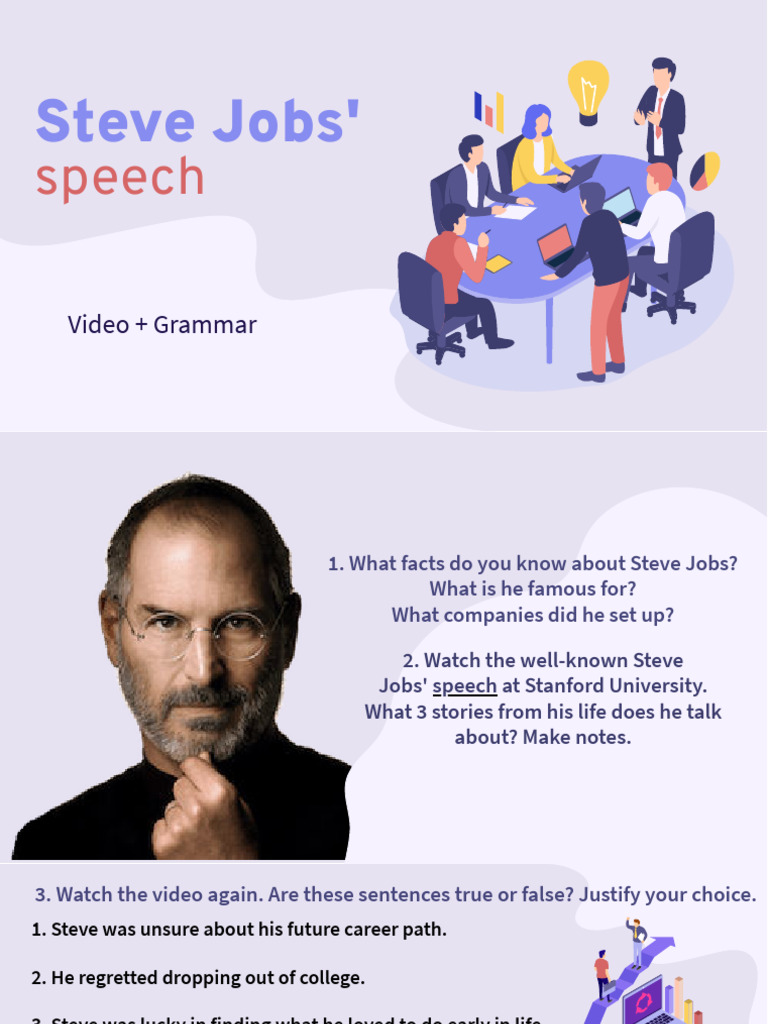 Steve Jobs' Stanford Speech Analysis | PDF | Steve Jobs | Typefaces