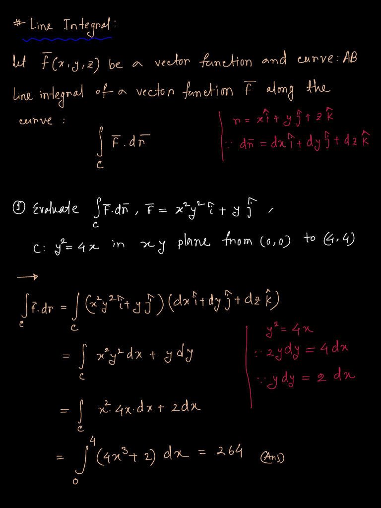 Line Integral | PDF