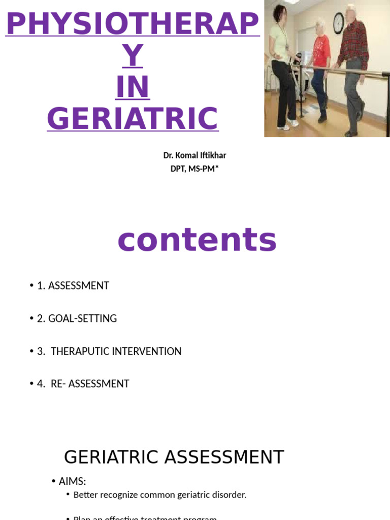 Geriatric Physiotherapy Principles | PDF | Anatomical Terms Of Motion ...