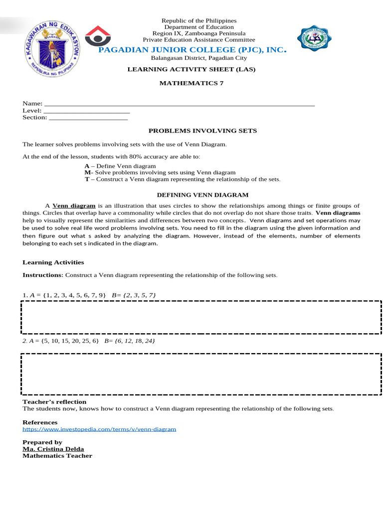 Learning Activity Sheet7 2a | PDF
