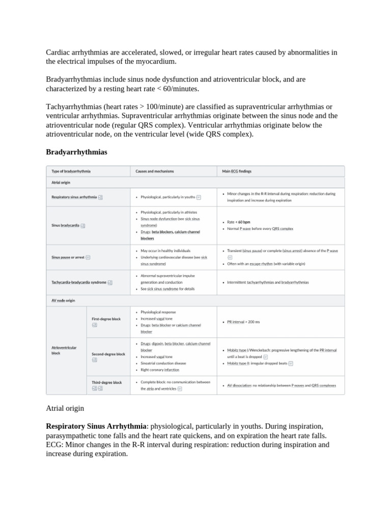 Cardiac Arrhythmias and Heart Blocks | PDF | Electrocardiography | Heart
