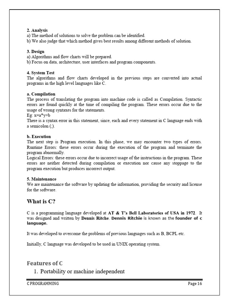 Intro To C Pdf Integer Computer Science C Programming Language 