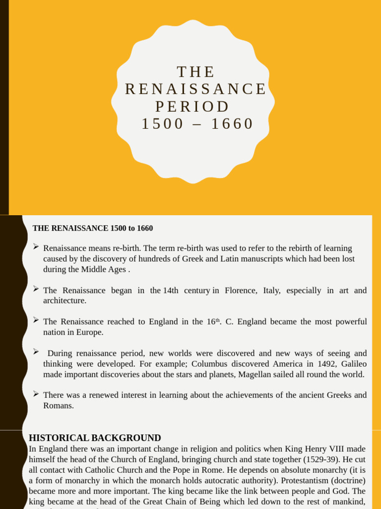 The Renaissance | PDF | Renaissance | Wars Of The Roses