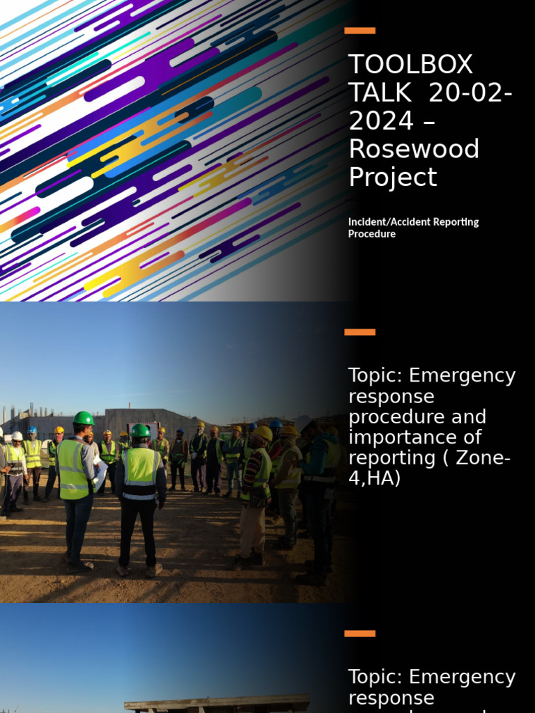 TOOLBOX TALK 20-02-2024 – Rosewood Project | PDF