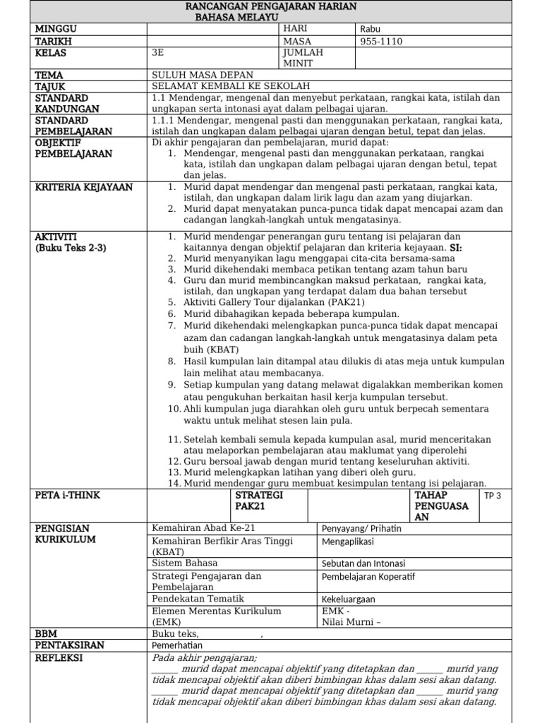 Tema 1 Suluh Masa Depan | PDF