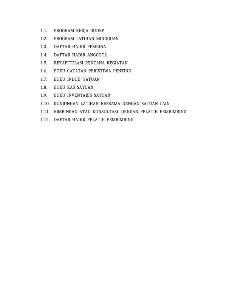 Program Kerja Gudep | PDF