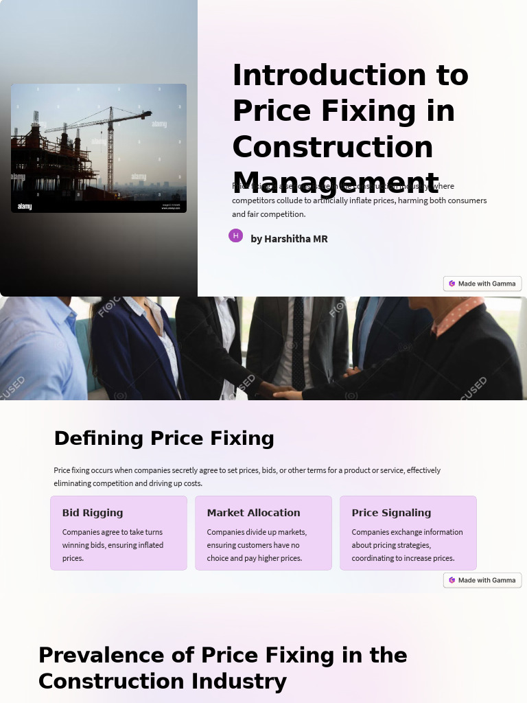Introduction To Price Fixing in Construction Management | PDF | Price ...
