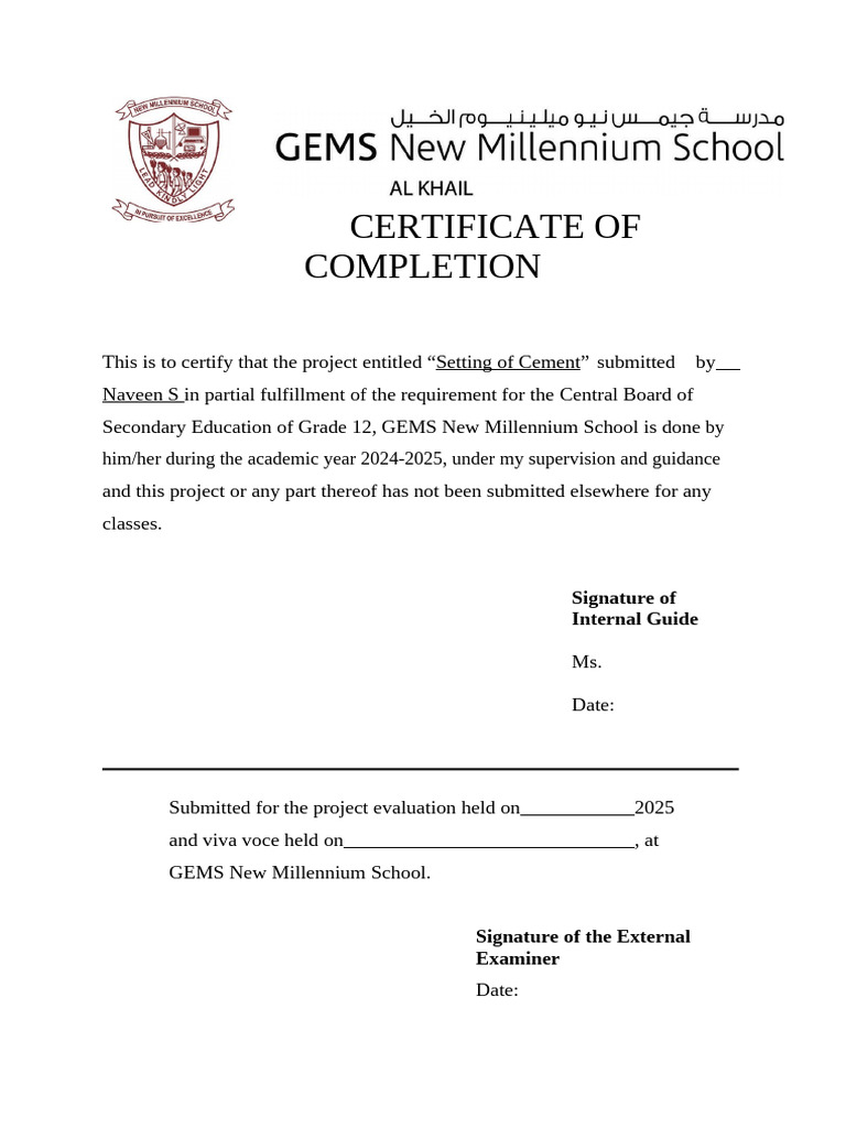 CERTIFICATE OF COMPLETION | PDF