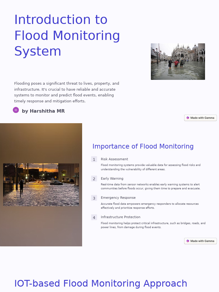 Introduction To Flood Monitoring System | PDF | Flood | Wireless Sensor ...