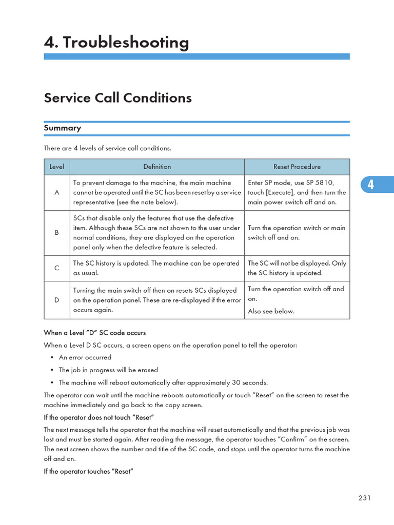 Ricoh MP 4000 SC Code Troubleshooting Guide | PDF | Image Scanner | Booting