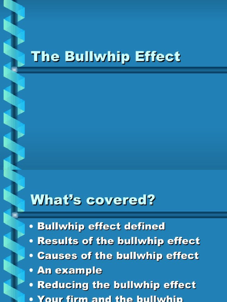 Bullwhip Effect | PDF