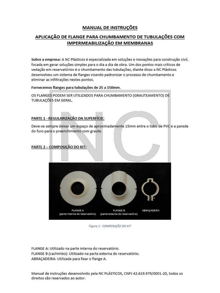 Flanges para Chumbamento de Tubulações | PDF