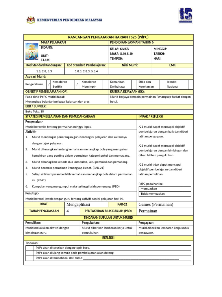 RPH PJ THN 6 TS25 (21) M26 | PDF
