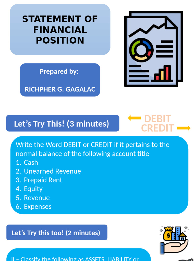 SFP Statement of Financial Position Fabm 2 | PDF | Debits And Credits ...