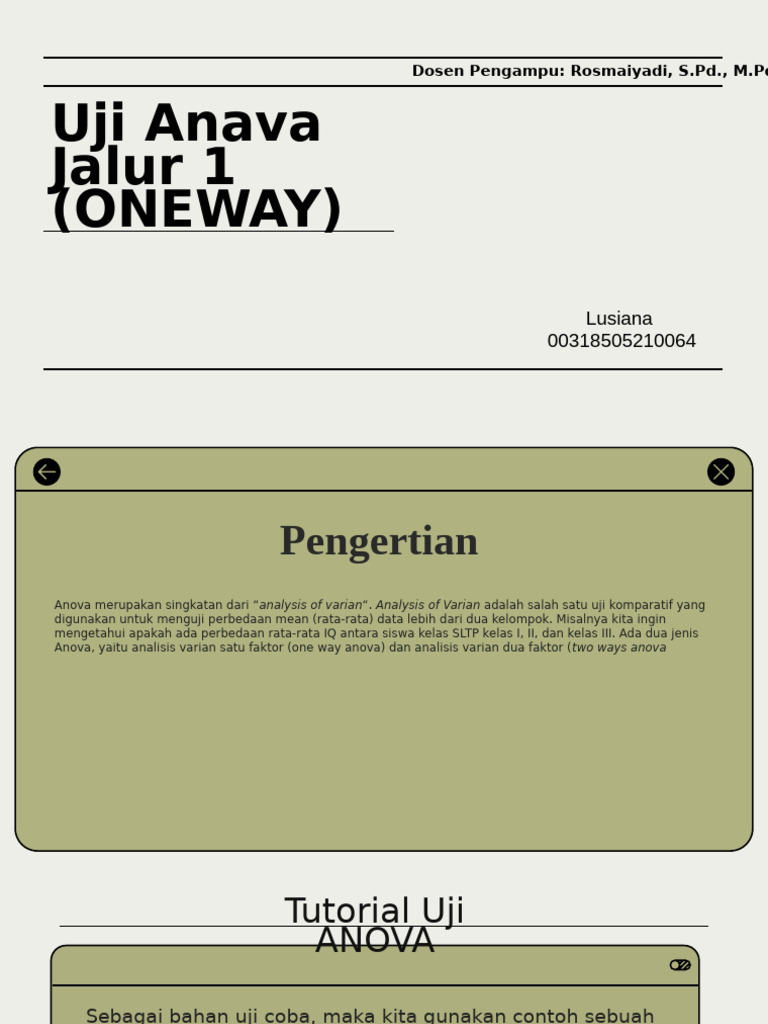 Anava Jalur 1 (Oneway) Lusi NW | PDF