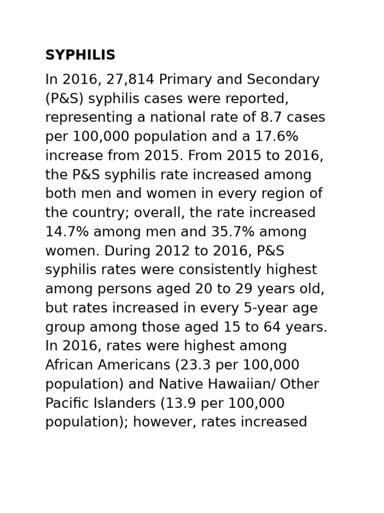SYPHILIS | PDF