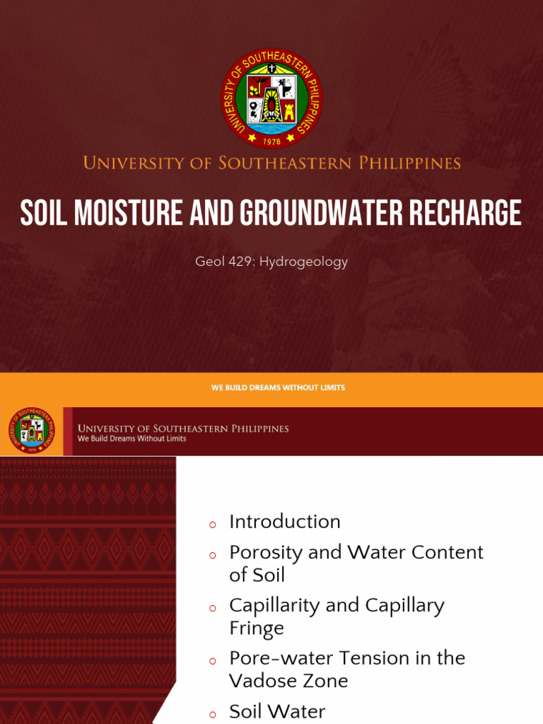 5 - Soil Moisture and Groundwater Recharge | PDF
