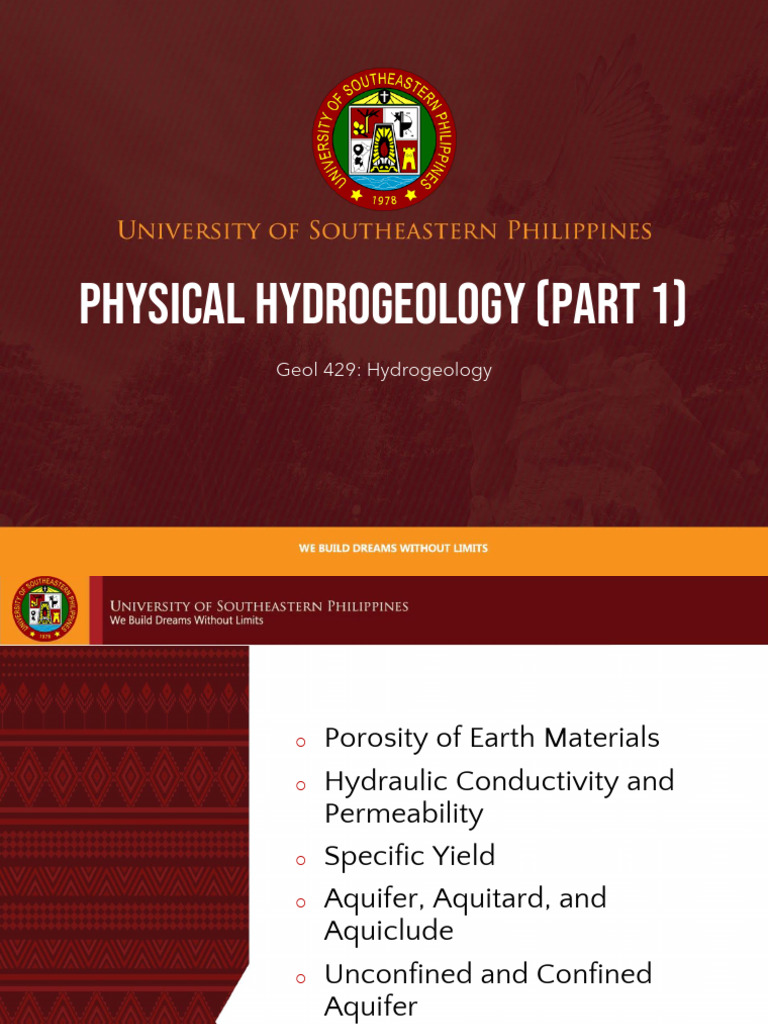 2 - Physical Hydrogeology (Part 1) | PDF | Aquifer | Porosity