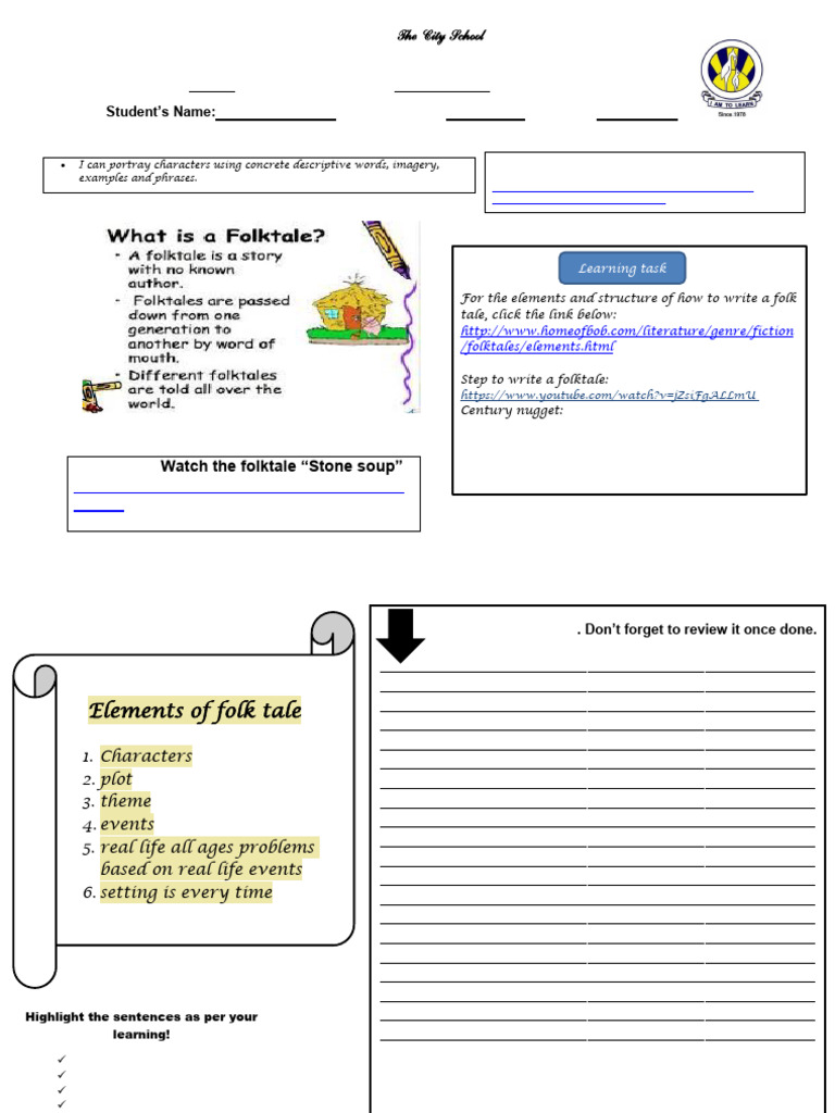 Eng Class 6 Week 4 (Writing) | PDF | English Language | Folklore Eng Class 6 Week 4 (Writing) | PDF | English Language | Folklore