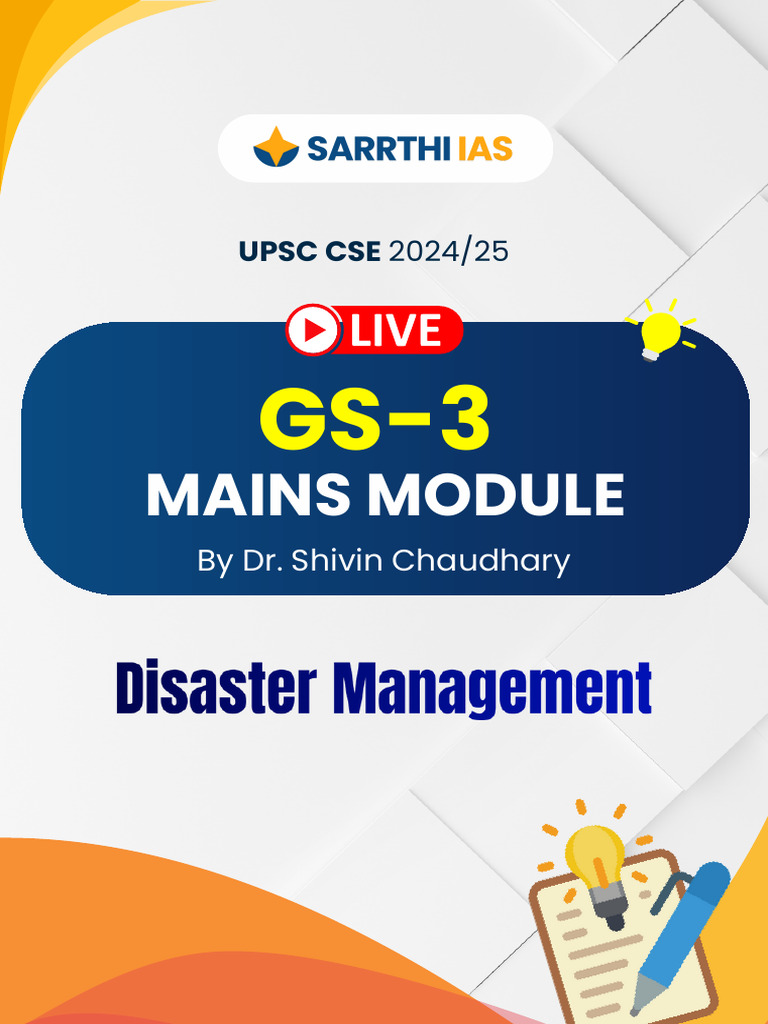 GS 3 - Disaster Management 1 - Class Note Ani | PDF | Disaster Risk ...